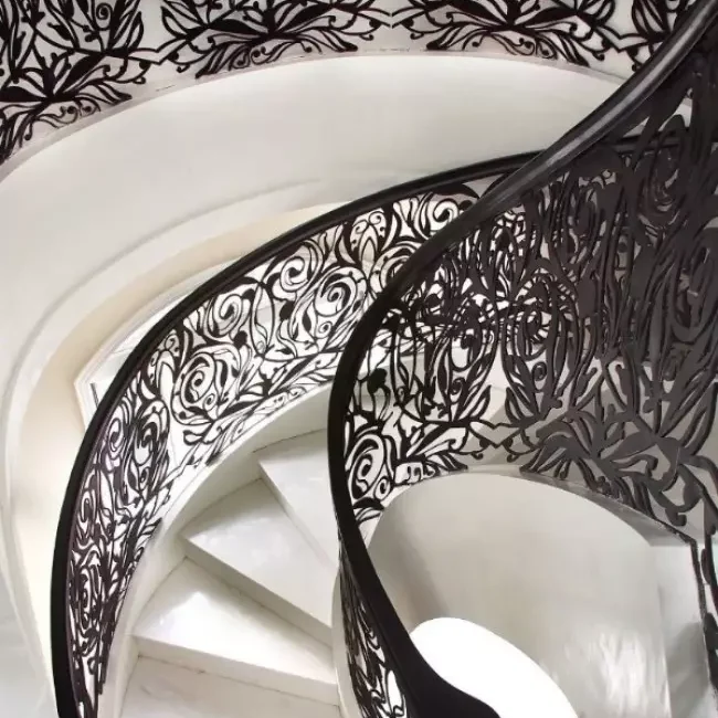 Curved Railing Systems in West Palm Beach, FL | Luxury Staircase Railings